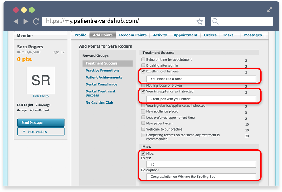 Awarding Points to a Member – Hub Support Center